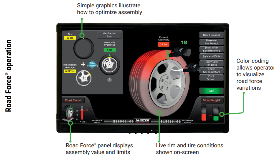 Hunter Wheel Balancer Road Force Walkaway | Balancers-Tire | TECH